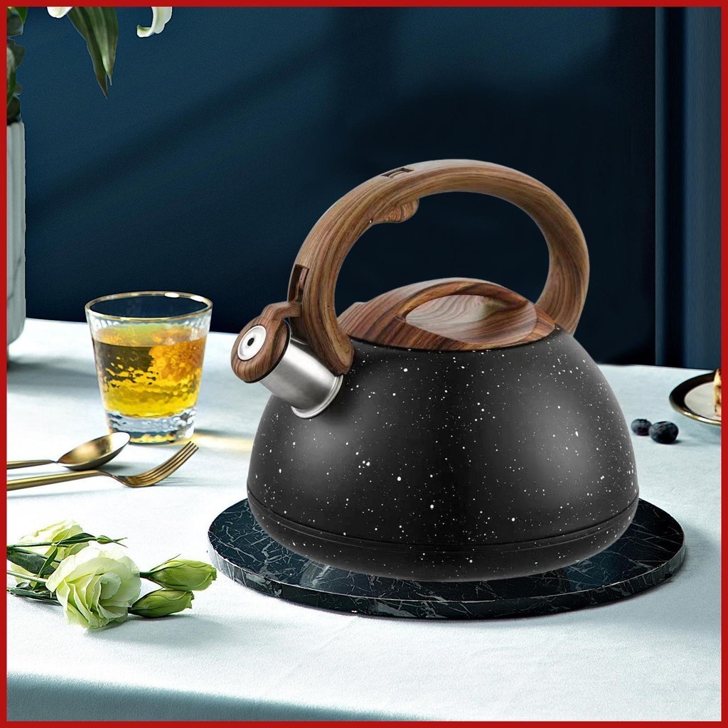 Whistling Kettle Stainless Steel pot with Whistling Spout 3L Boiling ...