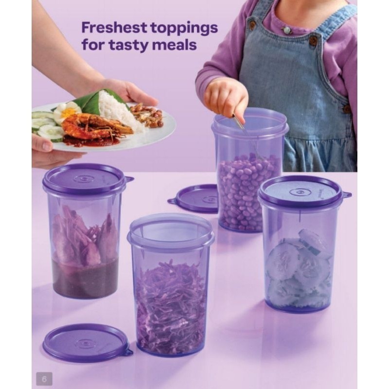 Tupperware Cheerio Quad 1.0L/ Food Storage Box/ Bekas Keropok/ Small Container Airtight/ Kedap ...