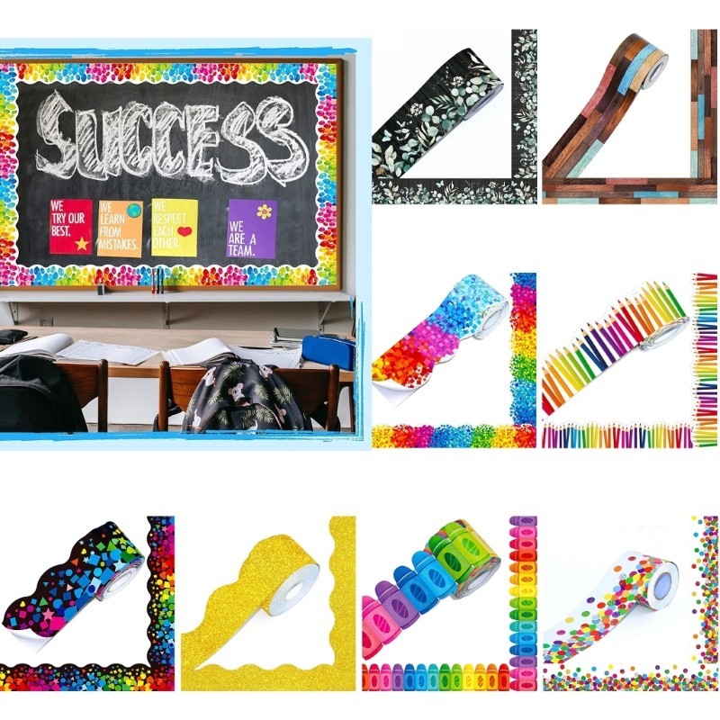 love* Colorful Dot Border Trim Bulletin Border Classroom Decors Border ...
