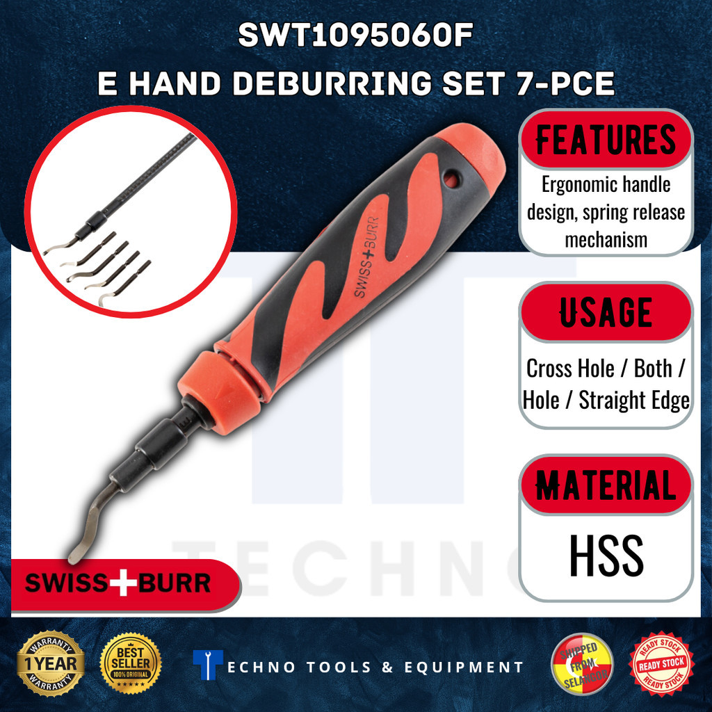 Swiss Burr SWT1095060F E HAND DEBURRING TOOL SET 7-PCE | Shopee Malaysia