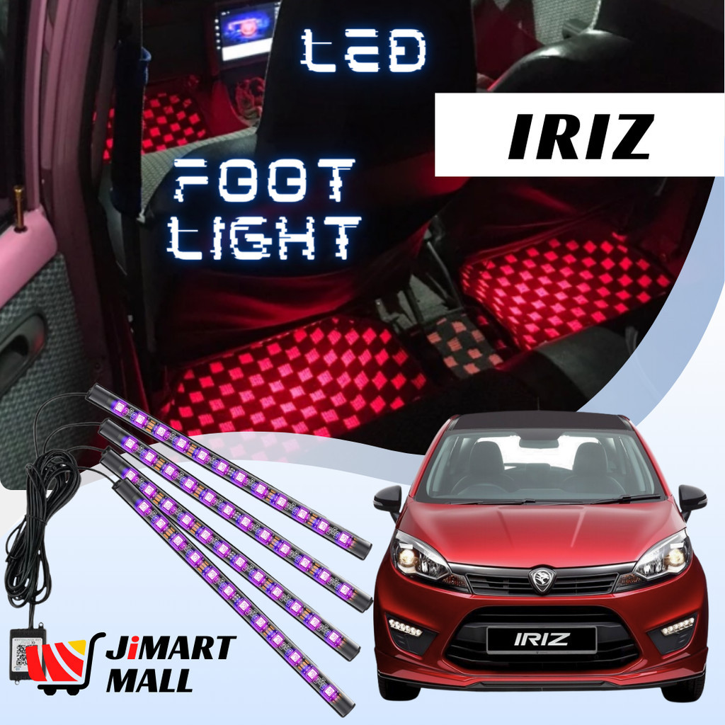 IRIZ LED AMBIENT LIGHT Foot Floor Light Lampu Kaki Kereta RGB Interior ...
