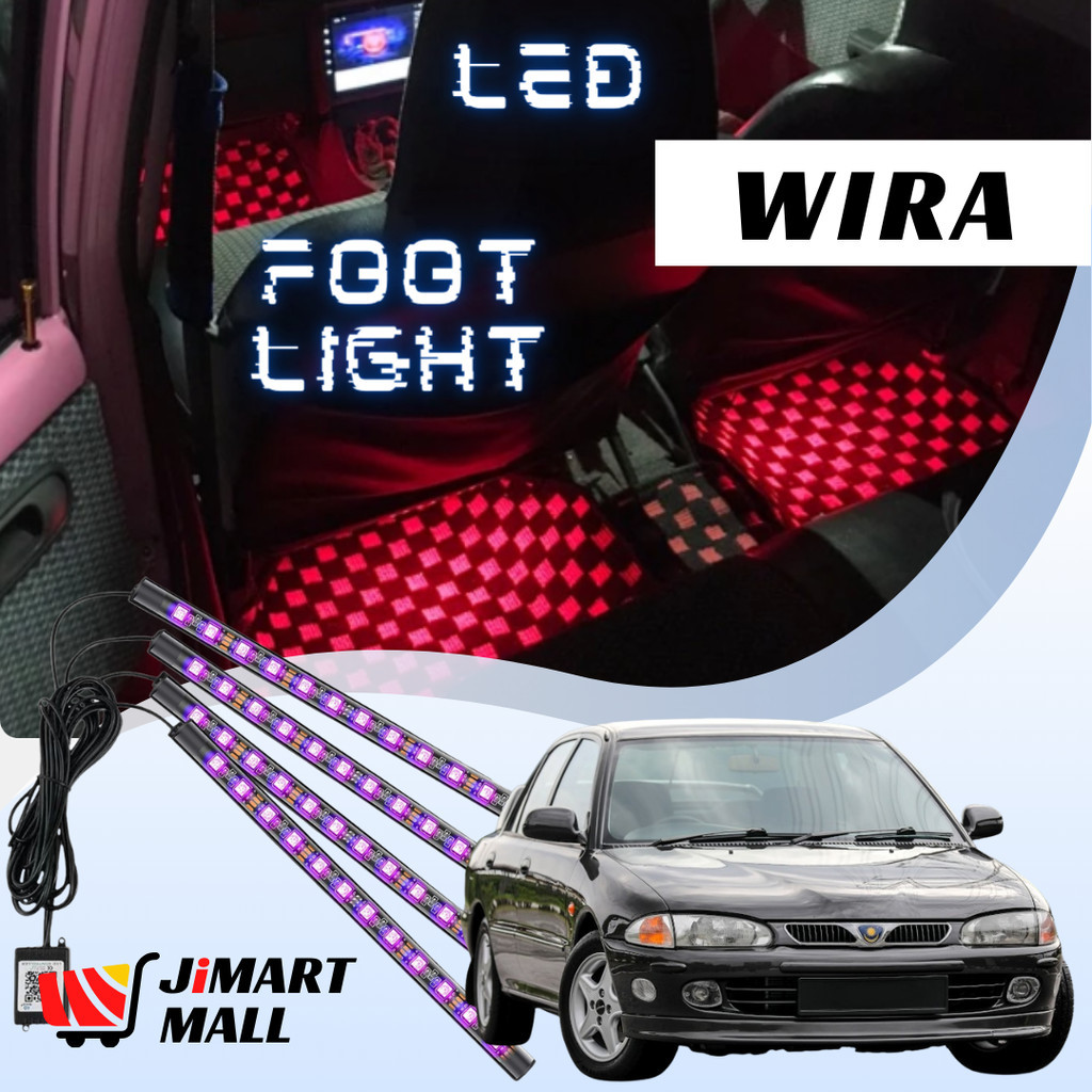 WIRA LED AMBIENT LIGHT Aeroback Foot Floor Lampu Kaki Kereta RGB ...