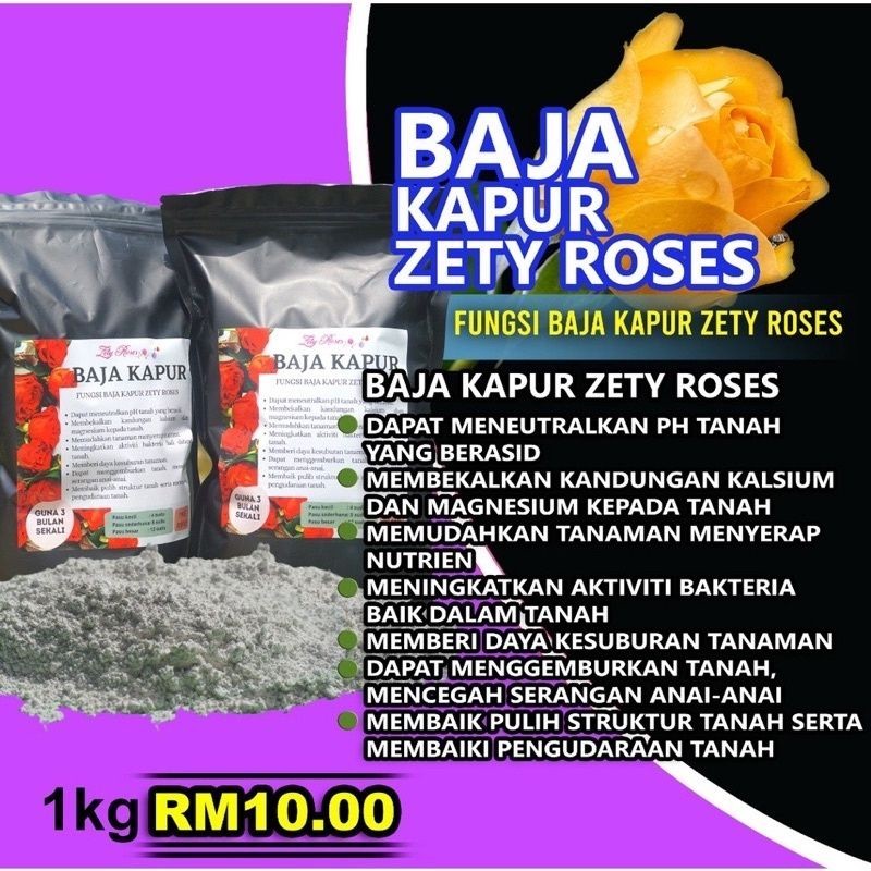 %100% ORIGINAL DARIPADA KILANG ZETY ROSE SESUAI UNTUK POKOK KELADI,ROSE ...