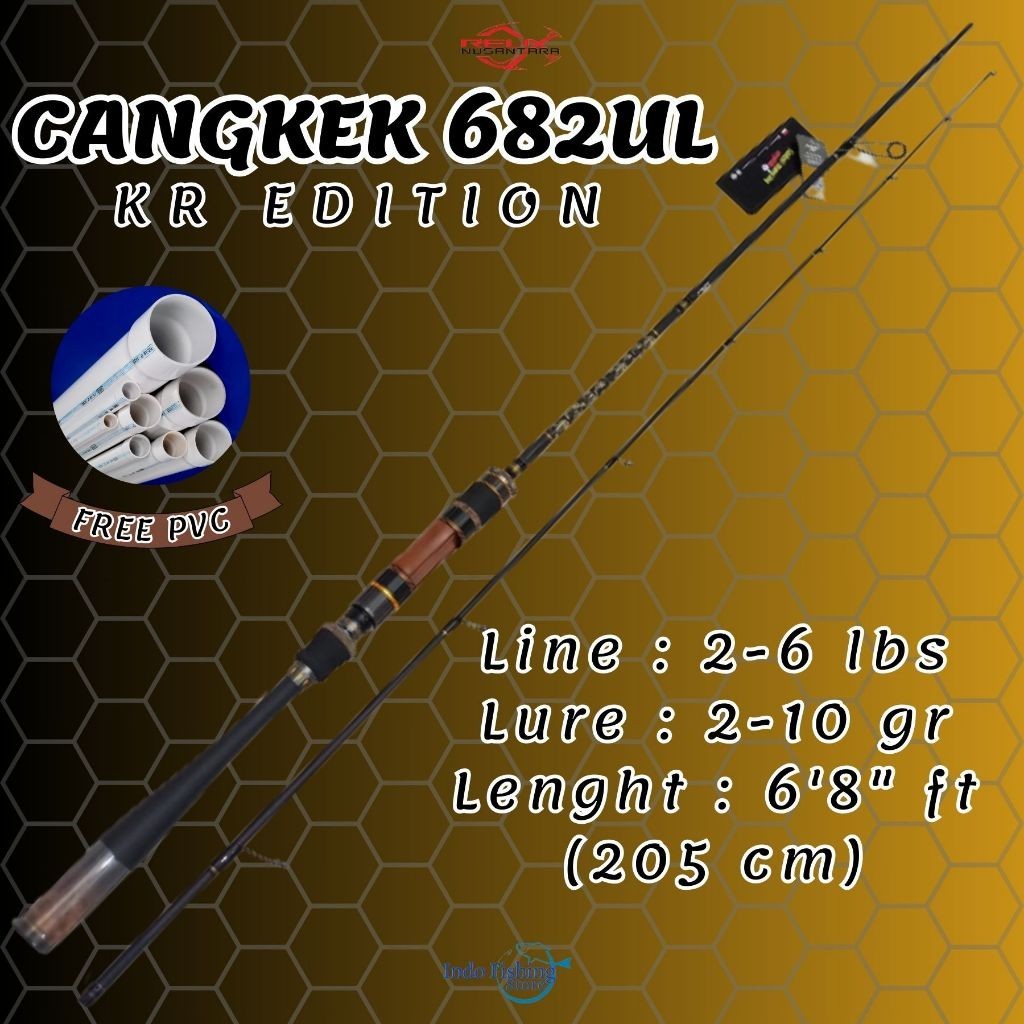 Joran Relix Nusantara Cangkek 682UL KR Edition (Limited Edition) Casting Spinning Ultralight ...