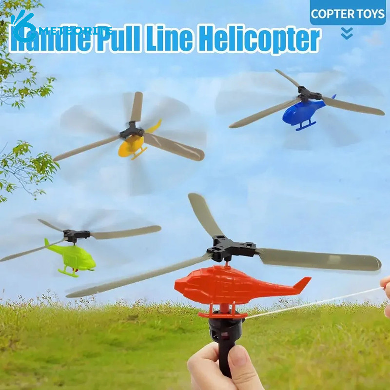 1/3 Pcs Outdoor Fun Manual Pull Line Plastic Propeller Plane Toy ...