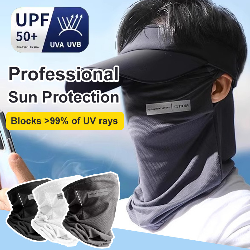 Summer Cycling Sun Mask Ice Silk Cuffs Antiultraviolet Clothing Men ...