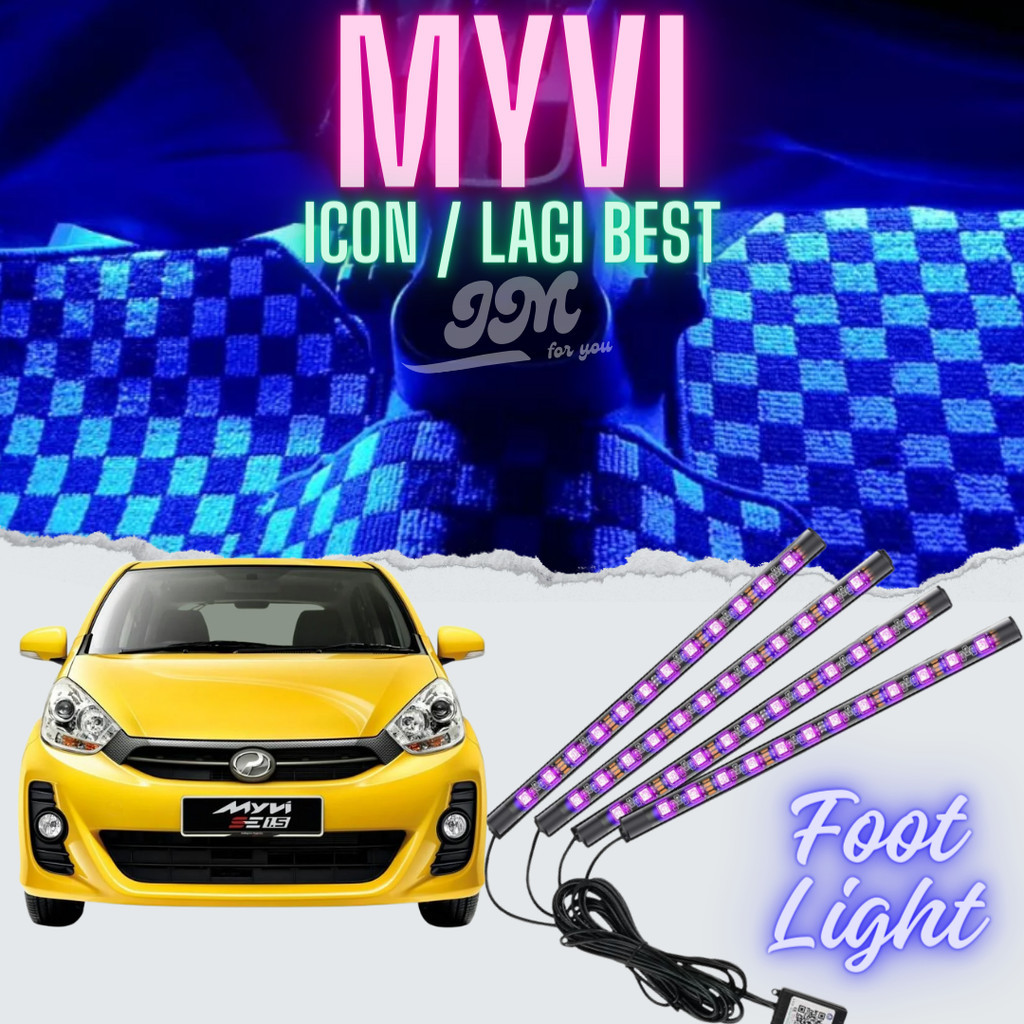 MYVI ICON LAGI BEST LED FOOT LIGHT RGB Floor Ambient Light Lampu Kaki ...