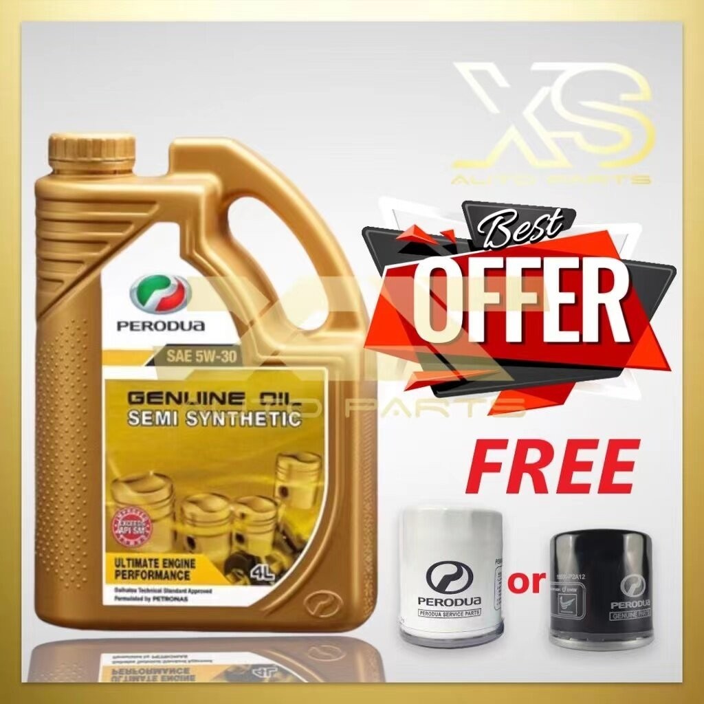 PERODUA Engine Oil 5W30 5W-30 GOLD Semi Synthetic With Peordua Oil ...
