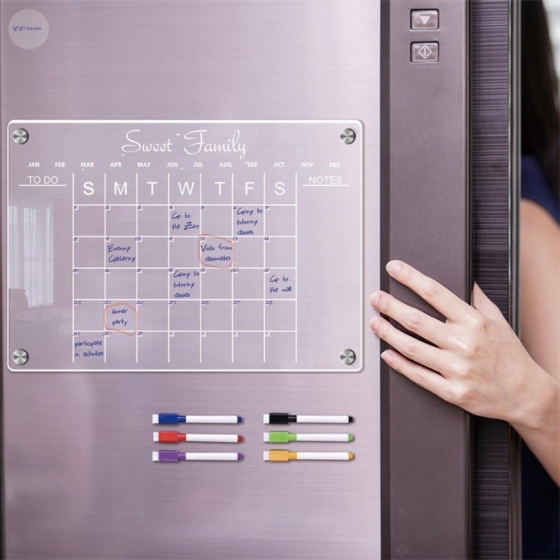 Transparent Acrylic Weekly Plan Note Board Erasable Magnetic ...