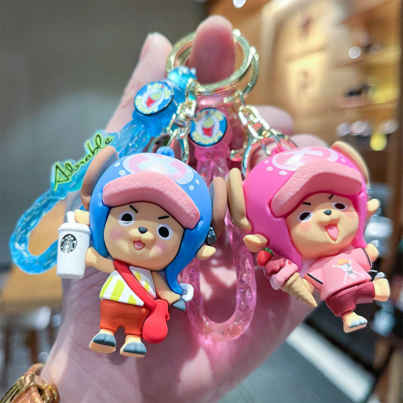 One Piece Keychains Anime Monkey D. Luffy Tony Tony Chopper Roronoa ...