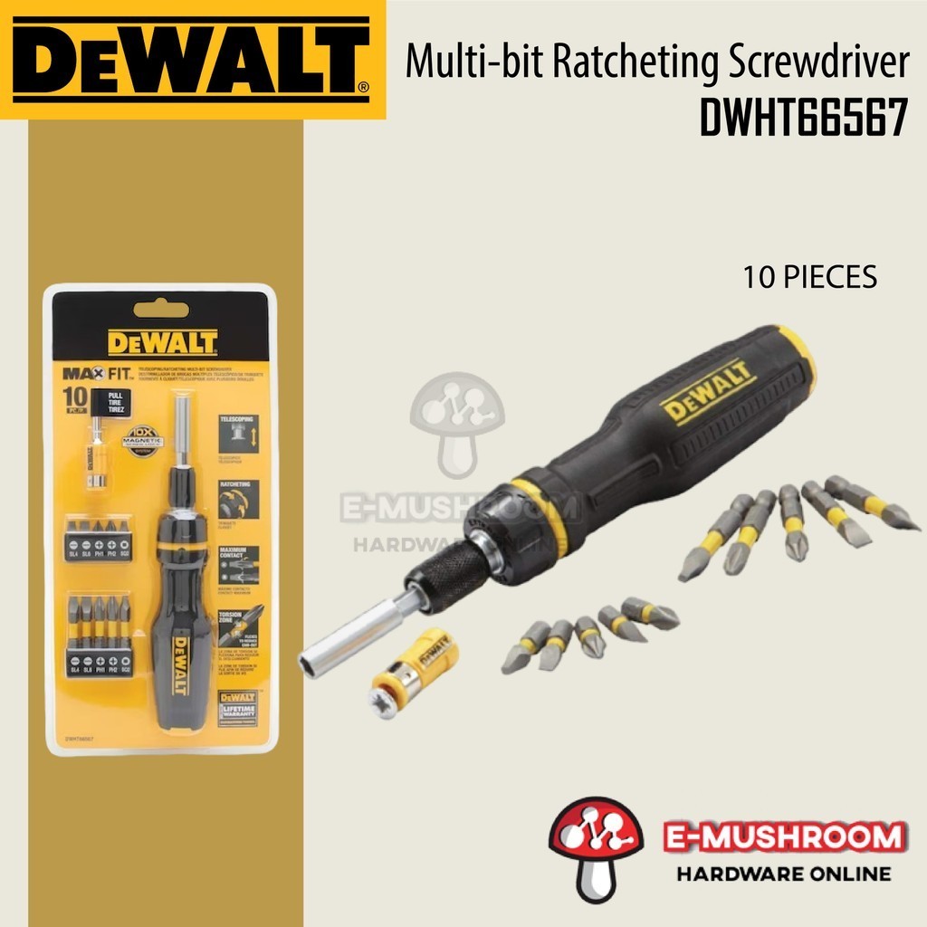 Dewalt MAX FIT® Telescoping Multi-bit Ratcheting Screwdriver DWHT66567 | Shopee Malaysia