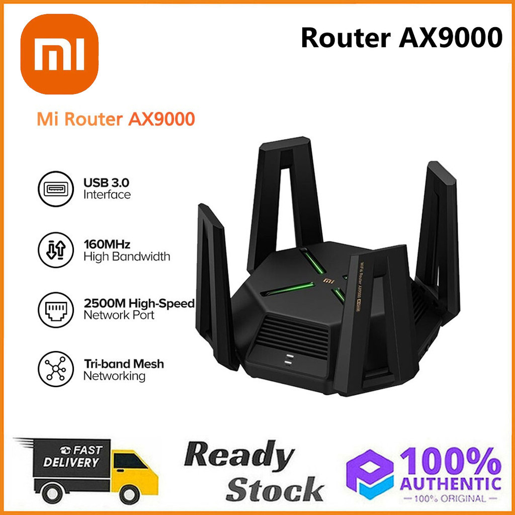 Original Xiaomi Mi Router AX9000 Wi-Fi 6 Wireless Mesh Gamer Router Tri ...