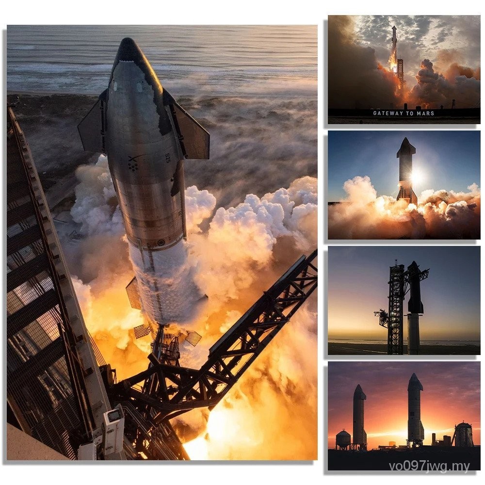 Real Photos of Spacex Starship Prints Canvas Poster Aviation Technology ...