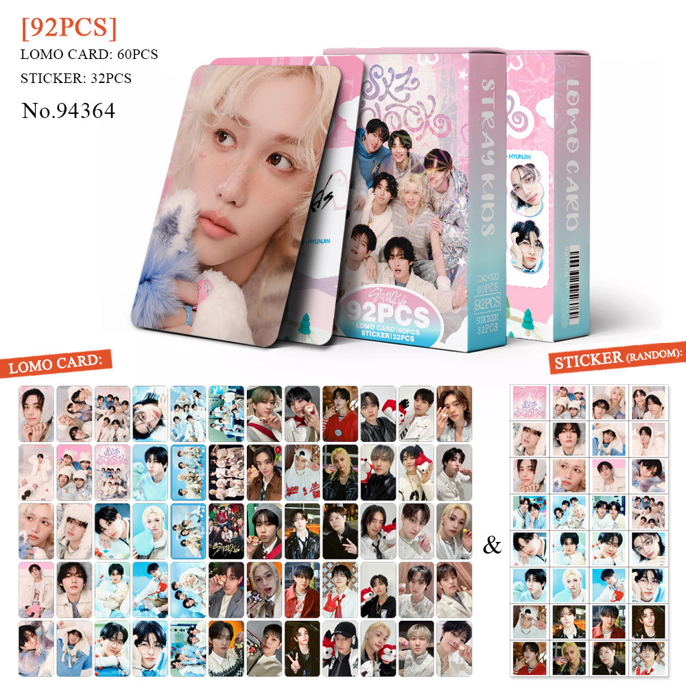 92-96pcs STRAY KIDS 5 CLOCK Fanmeeting Lomo Cards SKZ HOP GIANT JJAM ...