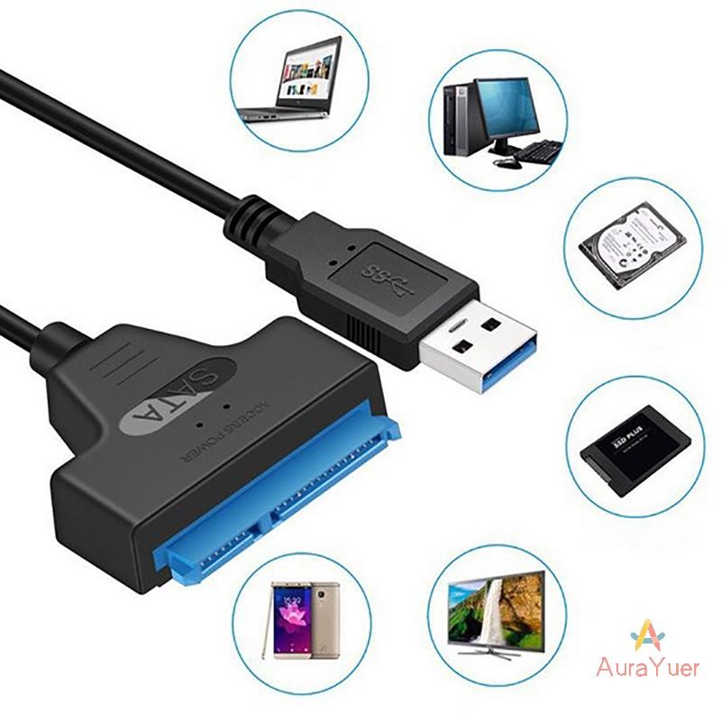 [AuraYuer] USB 3.0 to SATA 2.5" External Hard Disk Drive Adapter Reader ...