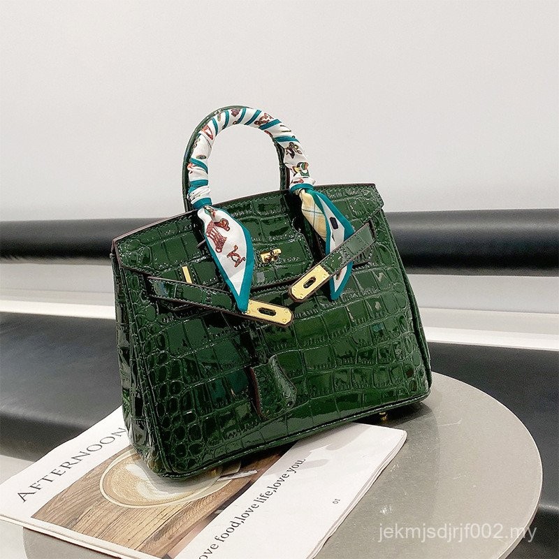 2025 New Crocodile Pattern Birkin Bag High-Quality Texture Handbag 30 ...