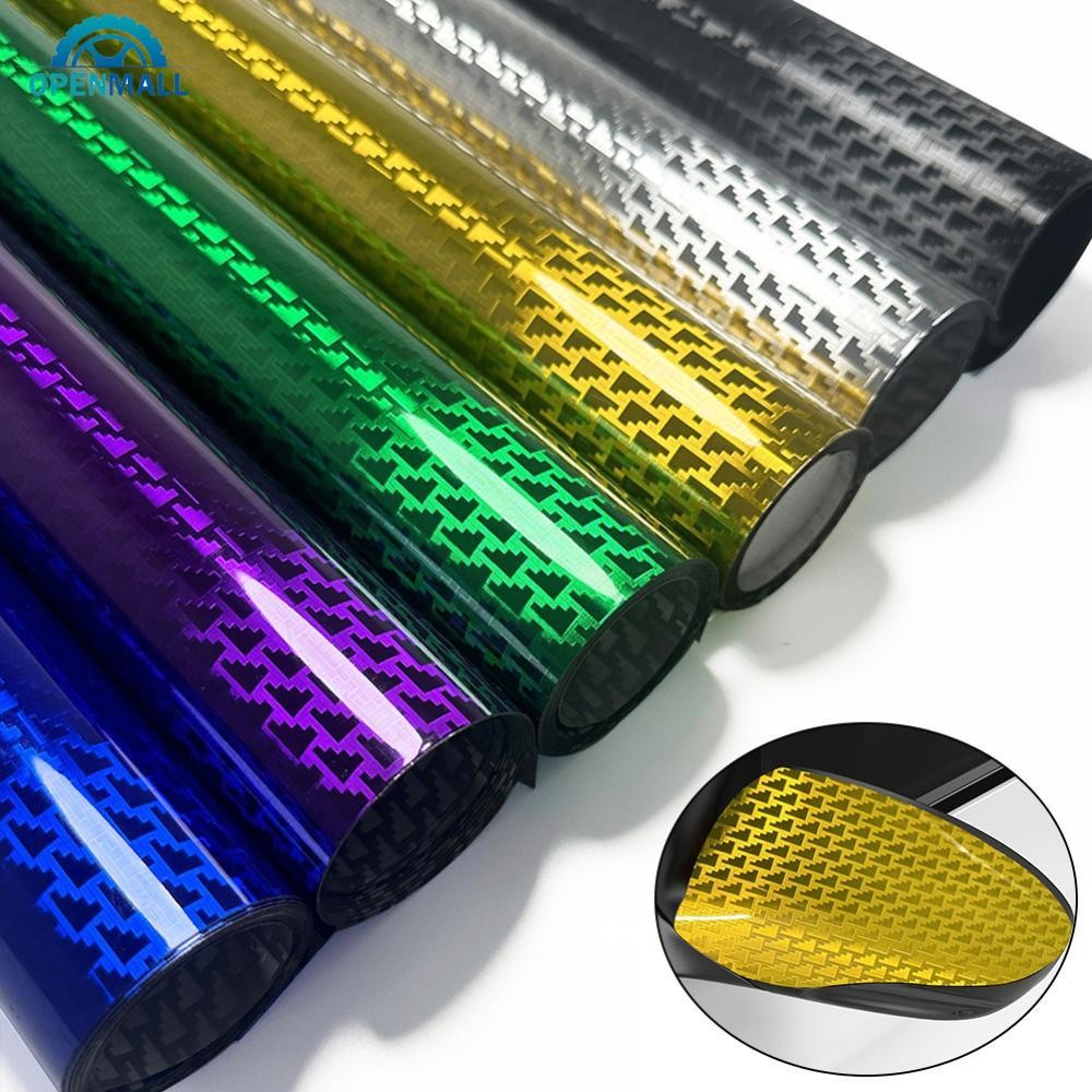 OPENMALL 150cm PET Forged Carbon Fiber Car Motorcycle Color Change ...