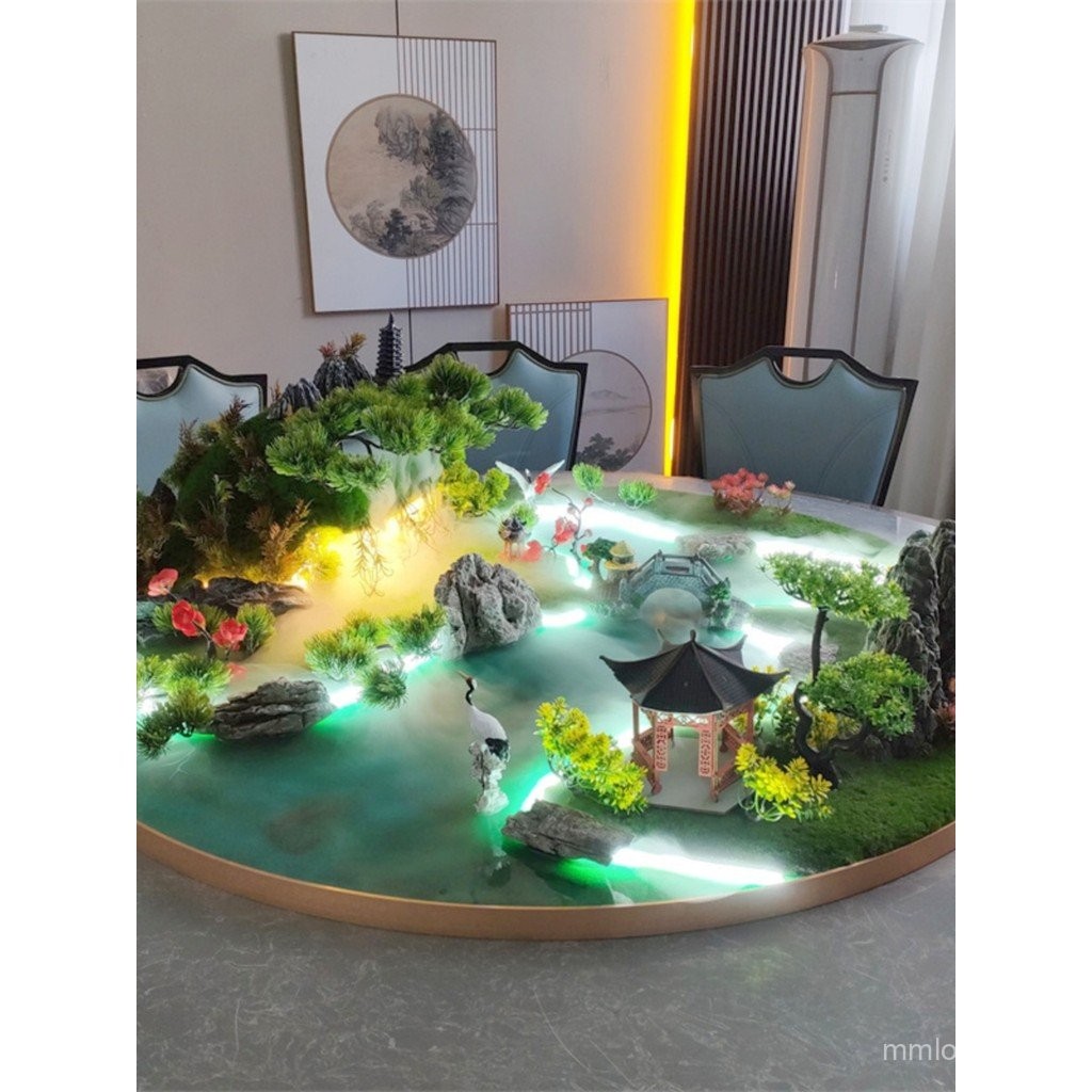 Dining Table Middle Decoration Spraying Water Lighting Remote Control ...