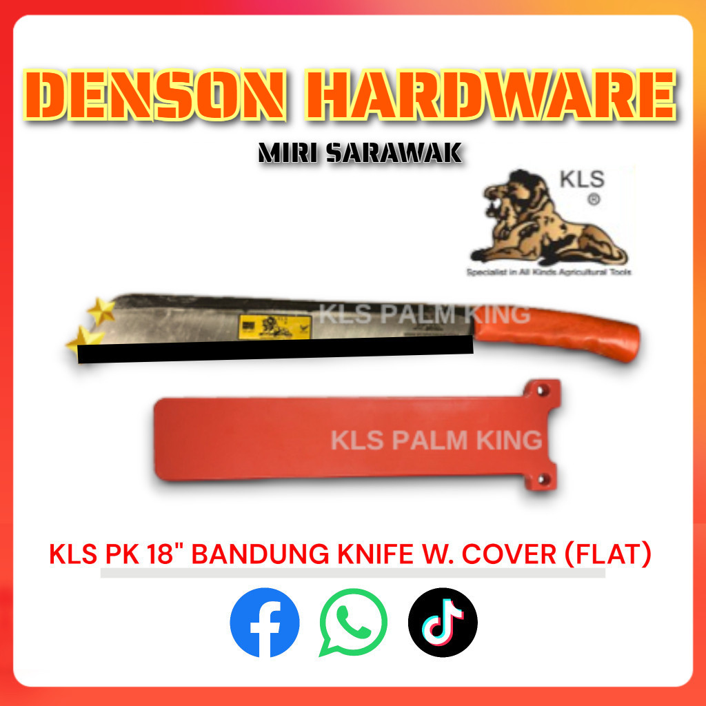 KLS Palm King 18" Bandung Knife (Flat) Agricultural Tool / Alatan ...