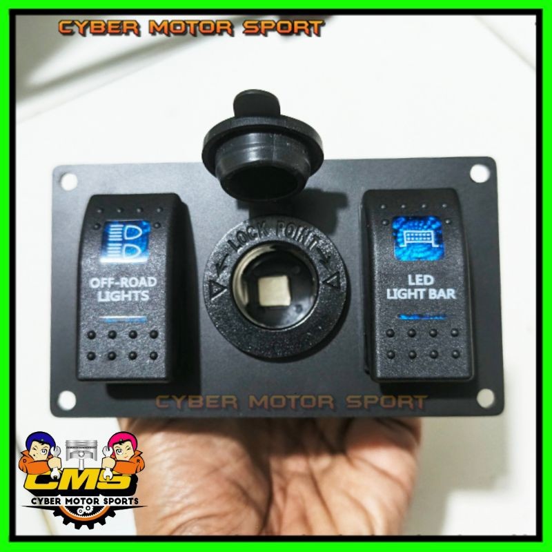Universal car add on panel interior Dashboard. dc panel switch outlet ...