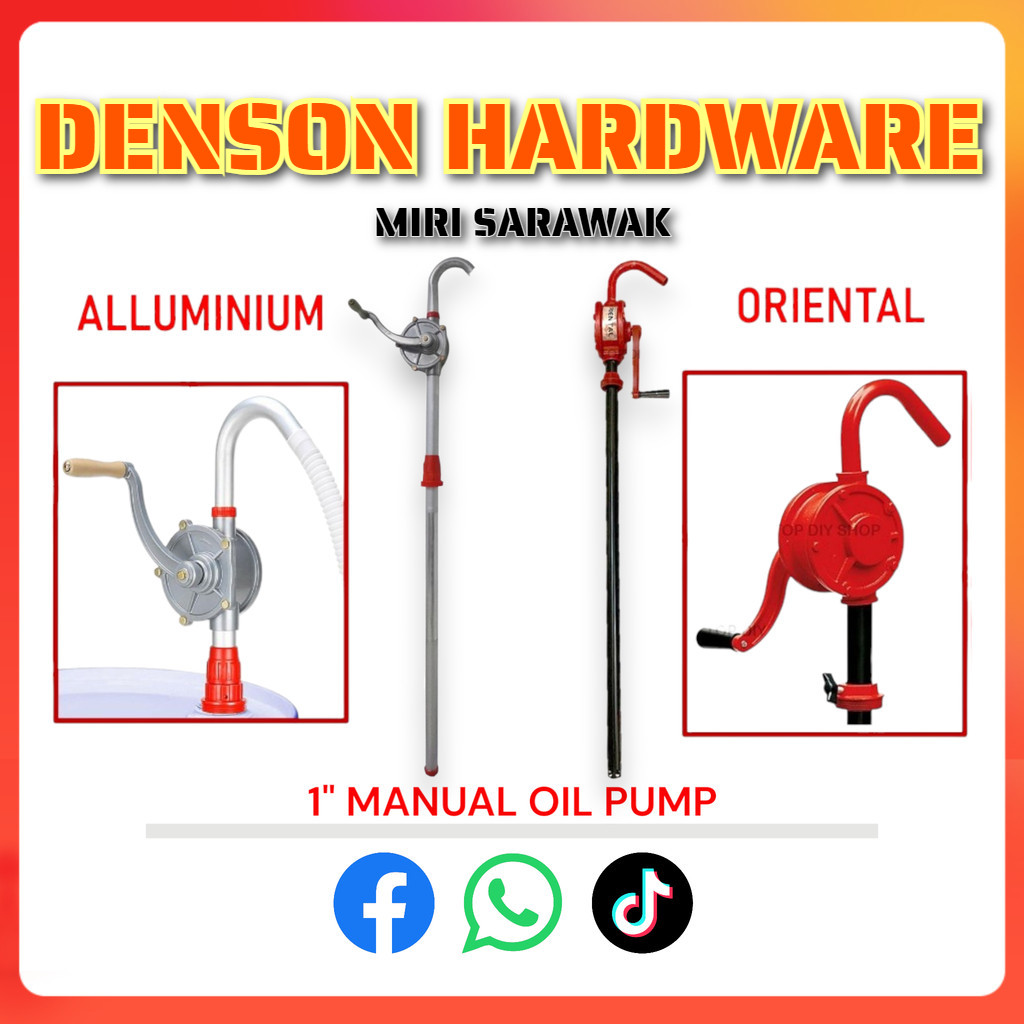 Oriental & Aluminium Oil Pump 1" Heavy Duty Hand Rotary Manual Oil Pump Hand Diesel Pump / Pam ...