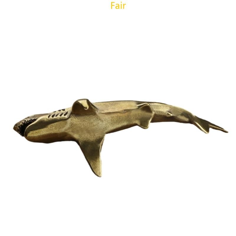 Fair Handcraft Copper Shark Figurine Decorative Shark Statues for ...