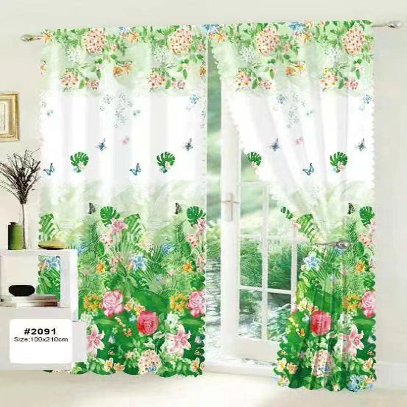 Curtain New Design 100x210CM Curtain Kurtina Door Curtain Lace Curtain ...