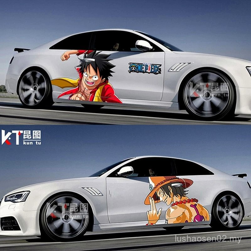 Car Sticker One Piece Luffy Car Sticker Scratch Block Body Sticker ...