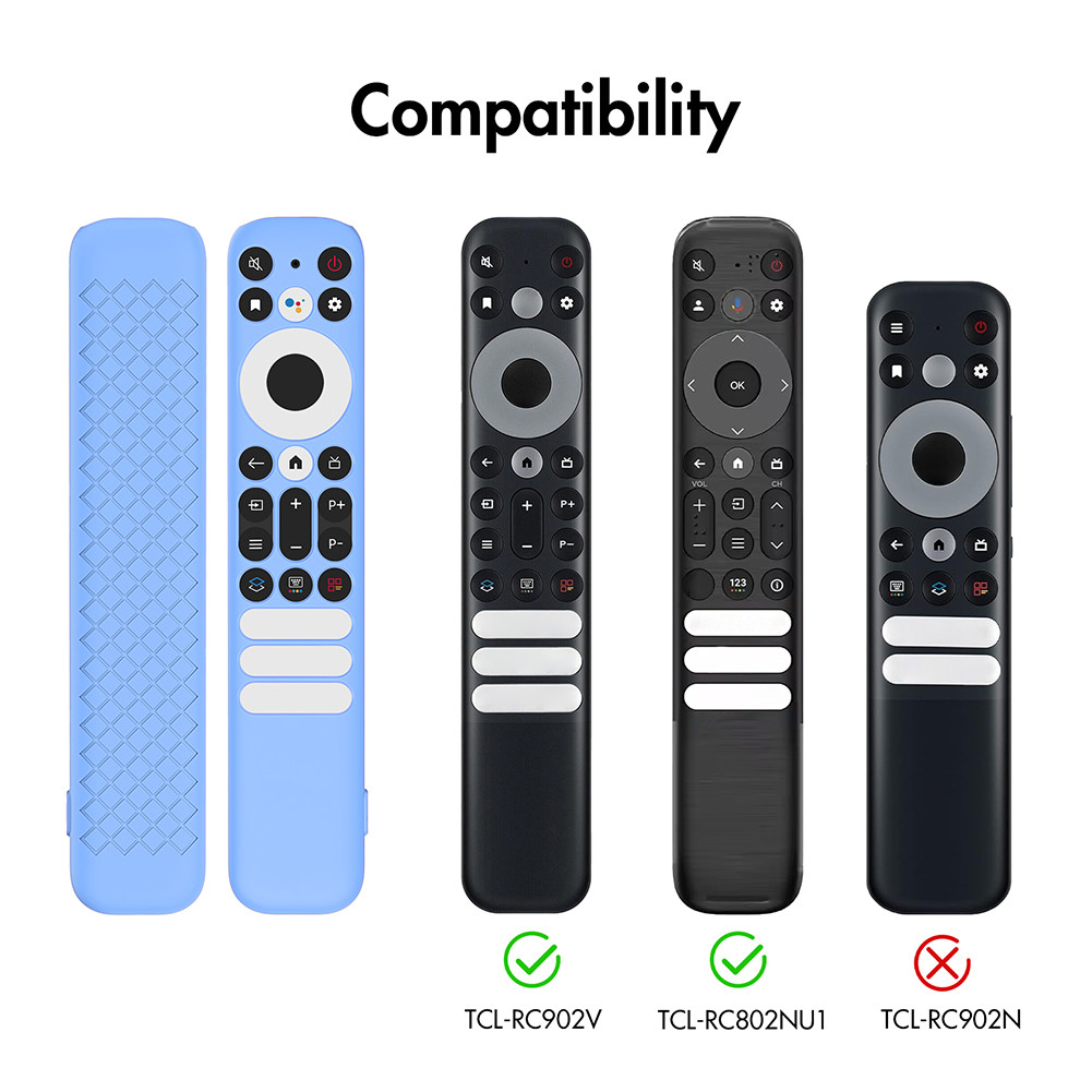 Silicone Remote Case Shockproof with Lanyard for TCL RC902V/TCL ...