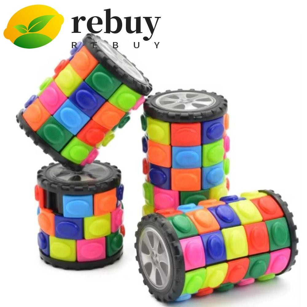 REBUY 3D Corn Cube Tower, Plastics Cylindrical 3D Cylinder Rotate Magic ...