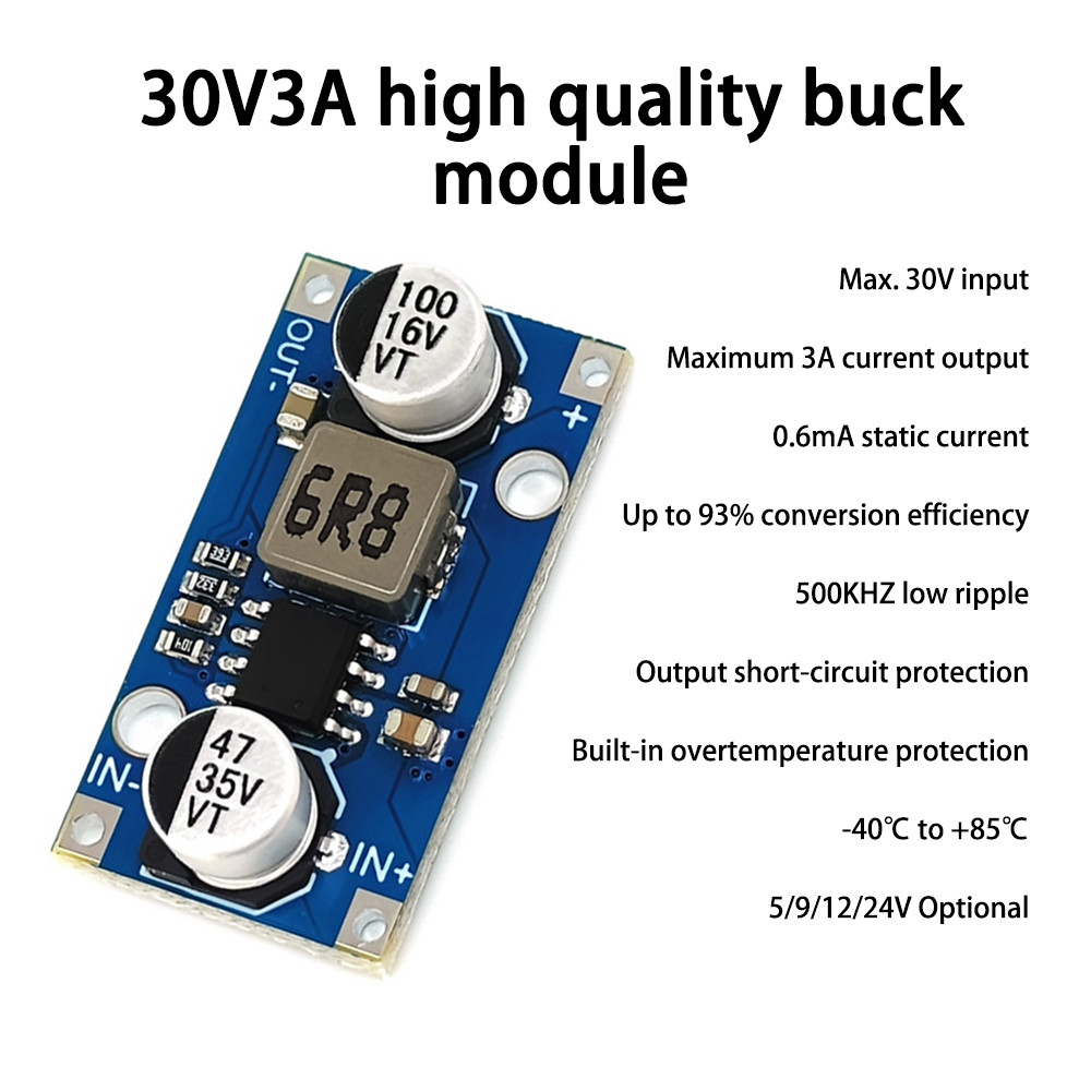 DC 30V to 5V Buck Converter Mini Voltage Regulator Board DC 6-30V Step ...