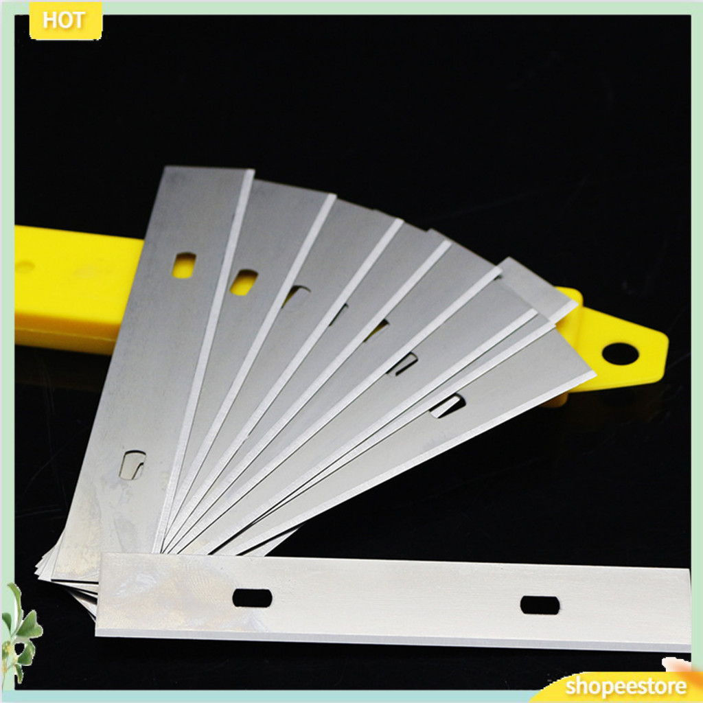 shopeestore| 10Pcs 4inch Scraper Blades Thickened Sharp Carbon Steel ...