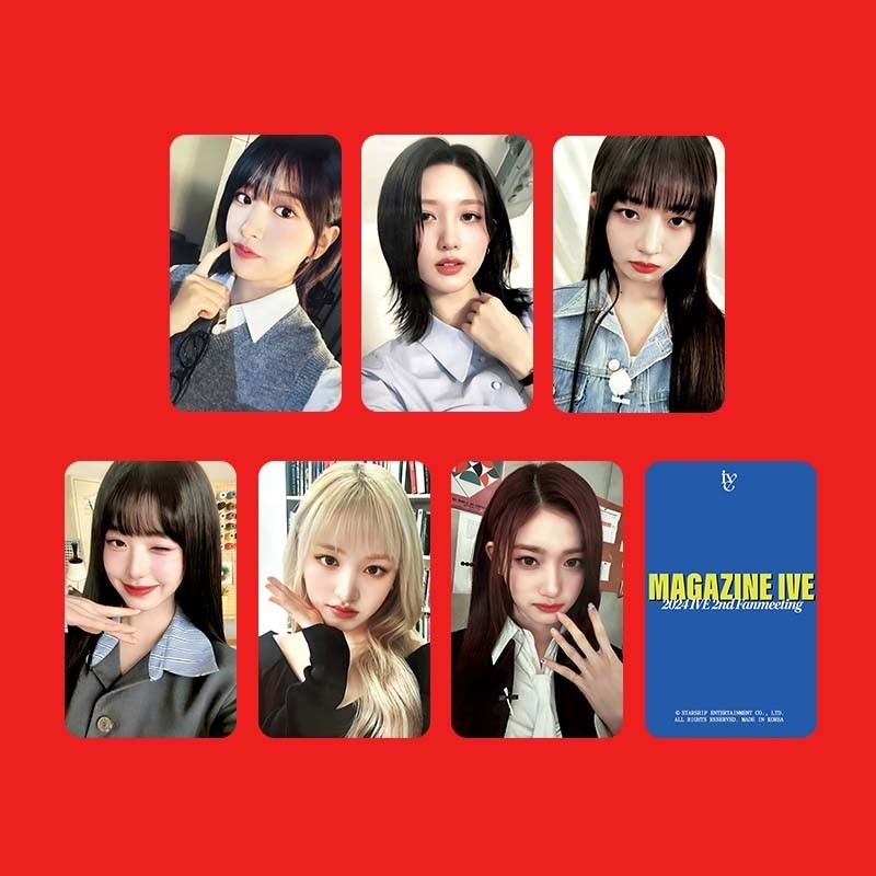3-7pcs/set IVE 2024 2ND FANMEETING MAGAZINE Photocards HAPA KRISTIN AMUSE DIVE INTO I'VE MINE ...
