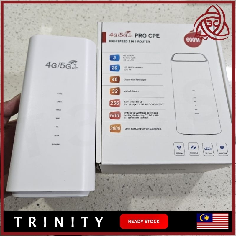 4G 5G WiFi Router CPE Pro CPF101-E 32 User LTE Up To 600Mbps 5G WIFI Router | Shopee Malaysia