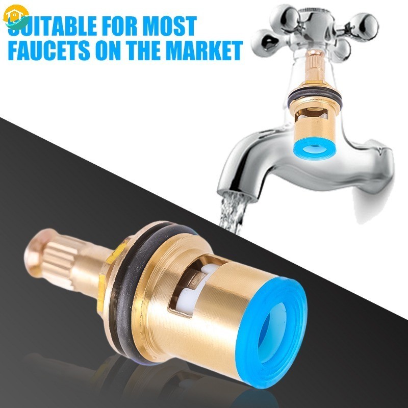 1Pc Single Faucet Valve Quick Opening Water Tap Copper Replacement Hot ...