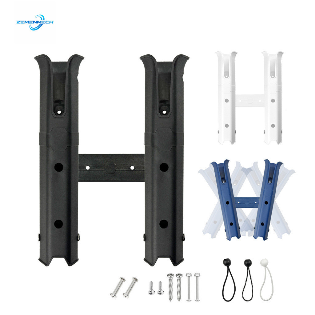 Adjustable Plastic 2 Links Fishing Rod Holder Boat Rod Rack Tube Side ...