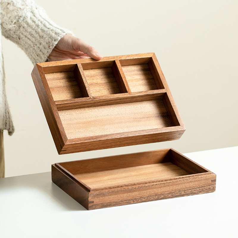 Walnut Square Double Layer Refreshment Box New Year Candy Box Dried ...