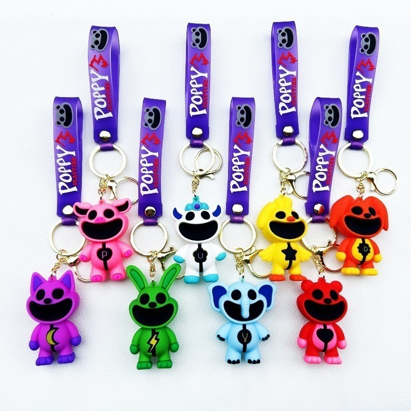 Smiling Critters Game Key Chain Poppy Playtime Pendant Cartoon Ornament ...