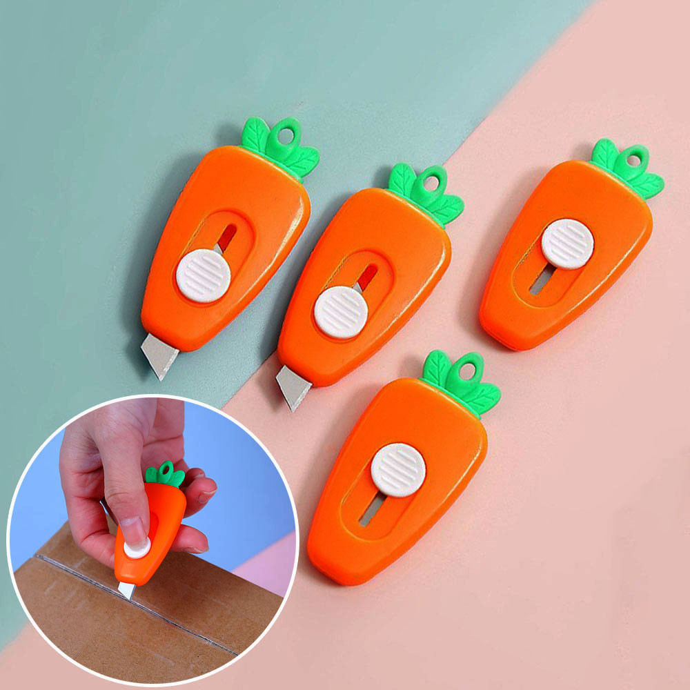 1Pc Cute Mini Carrot Shape Art Utility Knife Portable Pocket Paper ...