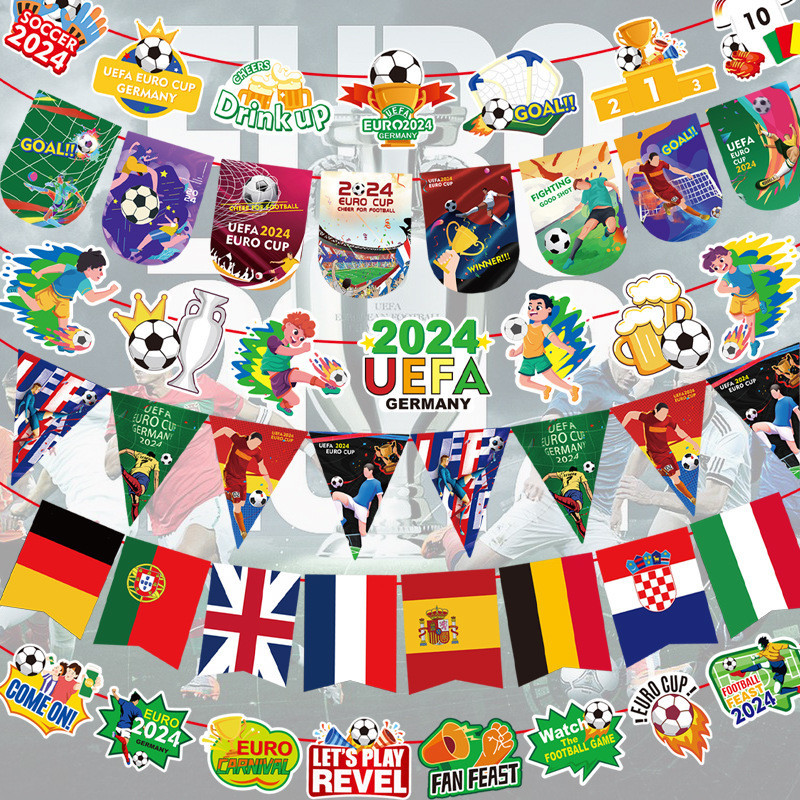 Olympics Football 2024 Decoration Atmosphere Banner UEFA Germany String ...