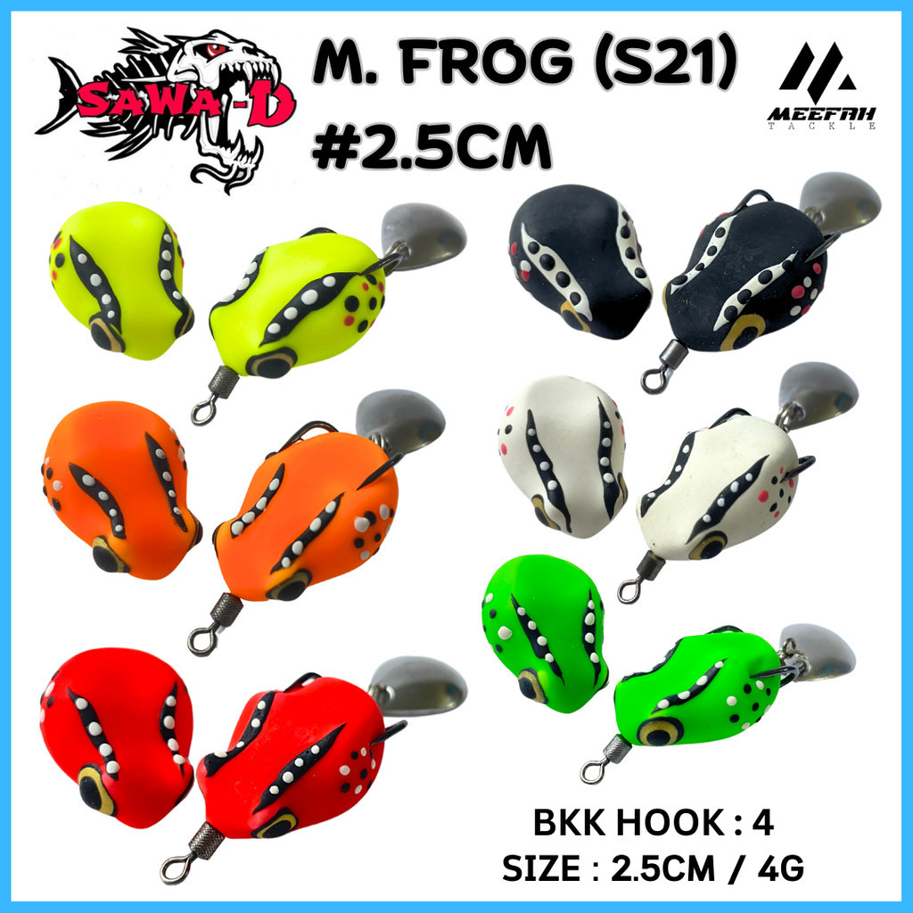 SAWA D - M.FROG #2.5CM (S21) - Soft Lure Bait Jump Frog Katak | Shopee ...