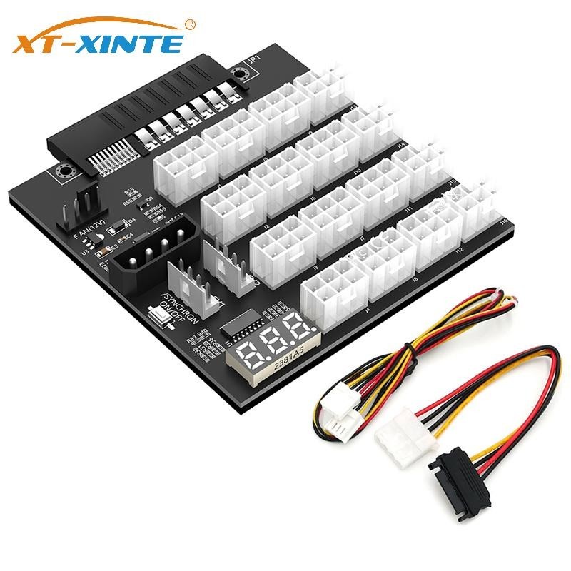 XT-XINTE 24Pin to ATX 16 x 6Pin Power Supply Breakout Board for HP 500W ...