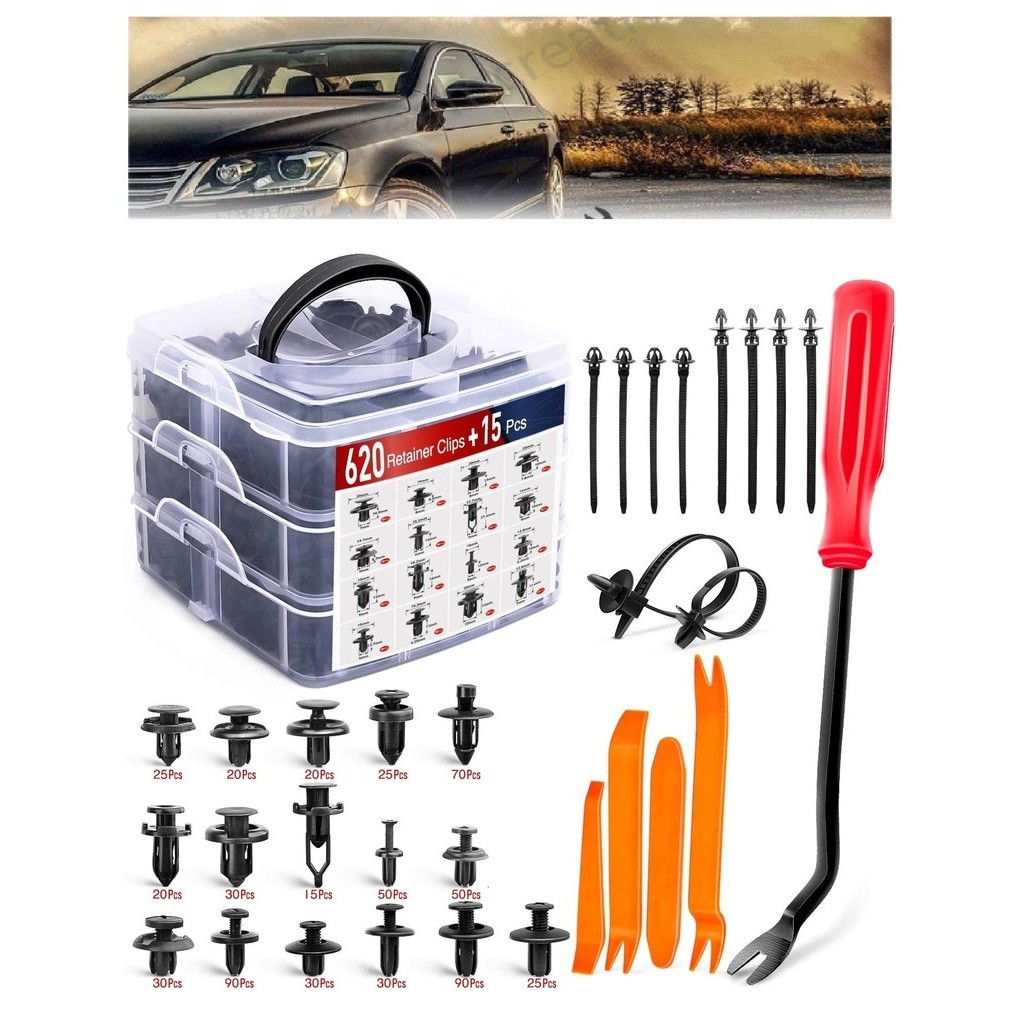 Clip bumper kereta Clip Fender Liner Retainers Car Fastener Rivet Car ...