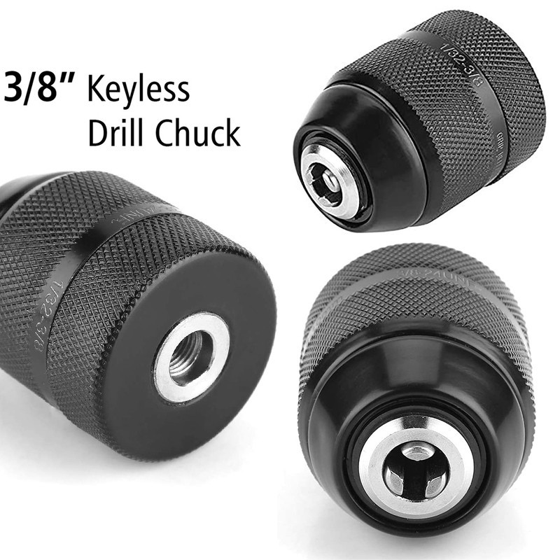 3/8" 10mm Keyless Drill Chuck Head for Hand Electric Cordless Drill ...