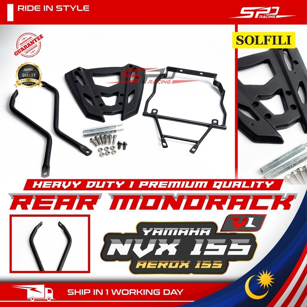 NVX V1 Back Rack I Rear Monorack I Heavy Duty Type I Premium Quality ...