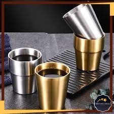 BC Stainless Steel Coffee Cup Double Layer Water Cup Cawan Kopi Milk ...