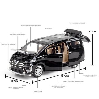 1/24 TOYOTA Vellfire MPV Van Diecast Toy Car Model Miniature Pull Back ...