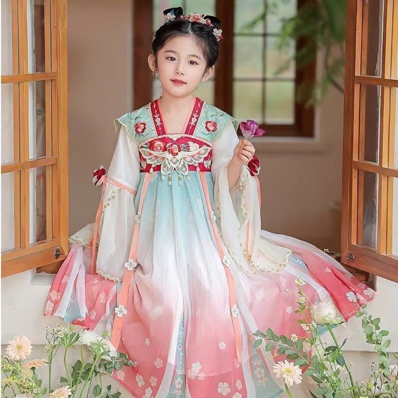 Girls Hanfu Girls Hanfu Ancient Style Super Fairy Ancient Costume Tang ...