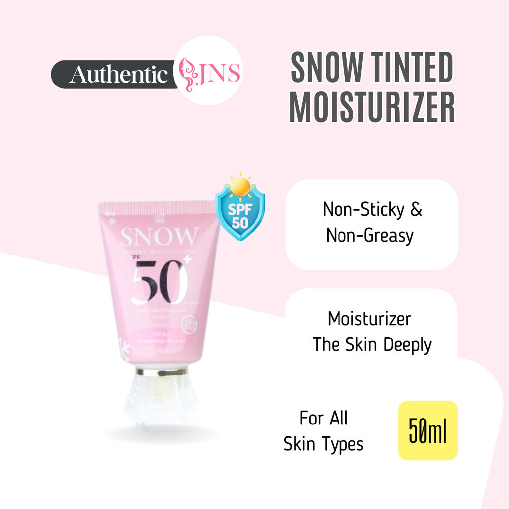 Dherbs Snow Tinted Moisturizer SPF50/Non-sticky & Non-greasy ...