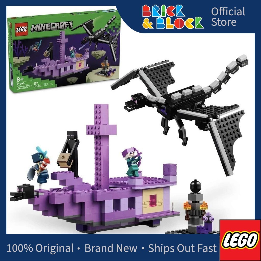 LEGO 21264 The Ender Dragon and End Ship | LEGO Minecraft | Shopee Malaysia